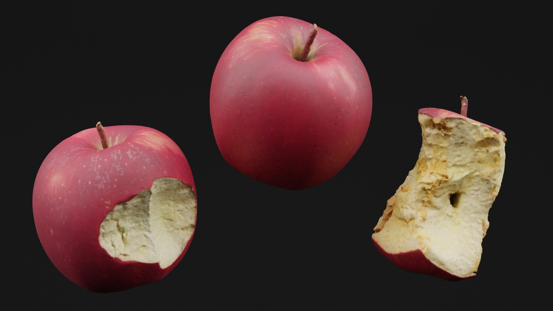 3D Model Red Apple Fruits - TurboSquid 2459236