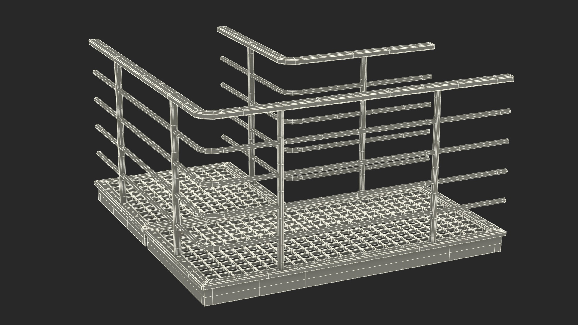 3D Industrial Catwalk Long Corner - TurboSquid 2167299