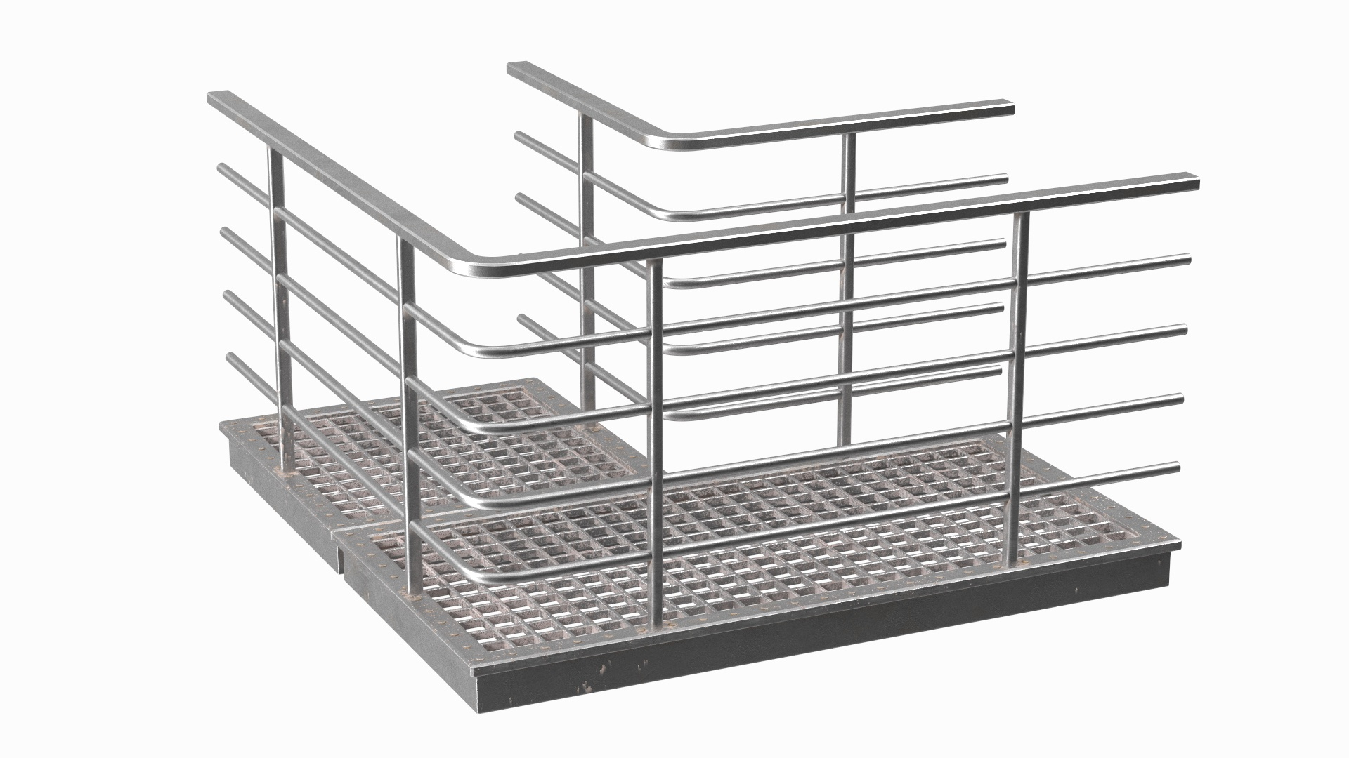 3D Industrial Catwalk Long Corner - TurboSquid 2167299