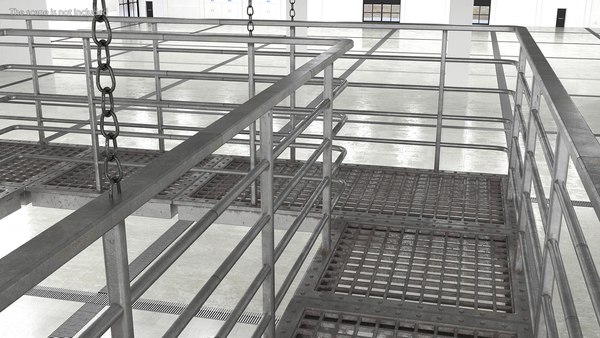 modelo 3d Esquina larga de pasarela industrial - TurboSquid 2167299