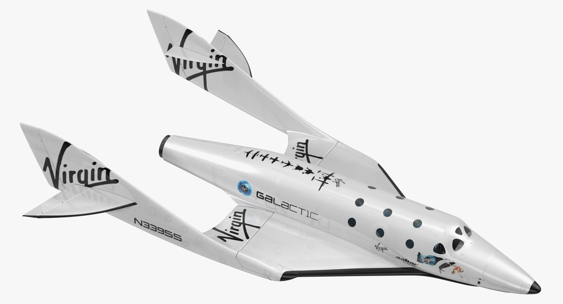 Suborbital Spaceplane Spaceshiptwo 3D Model - TurboSquid 1253407