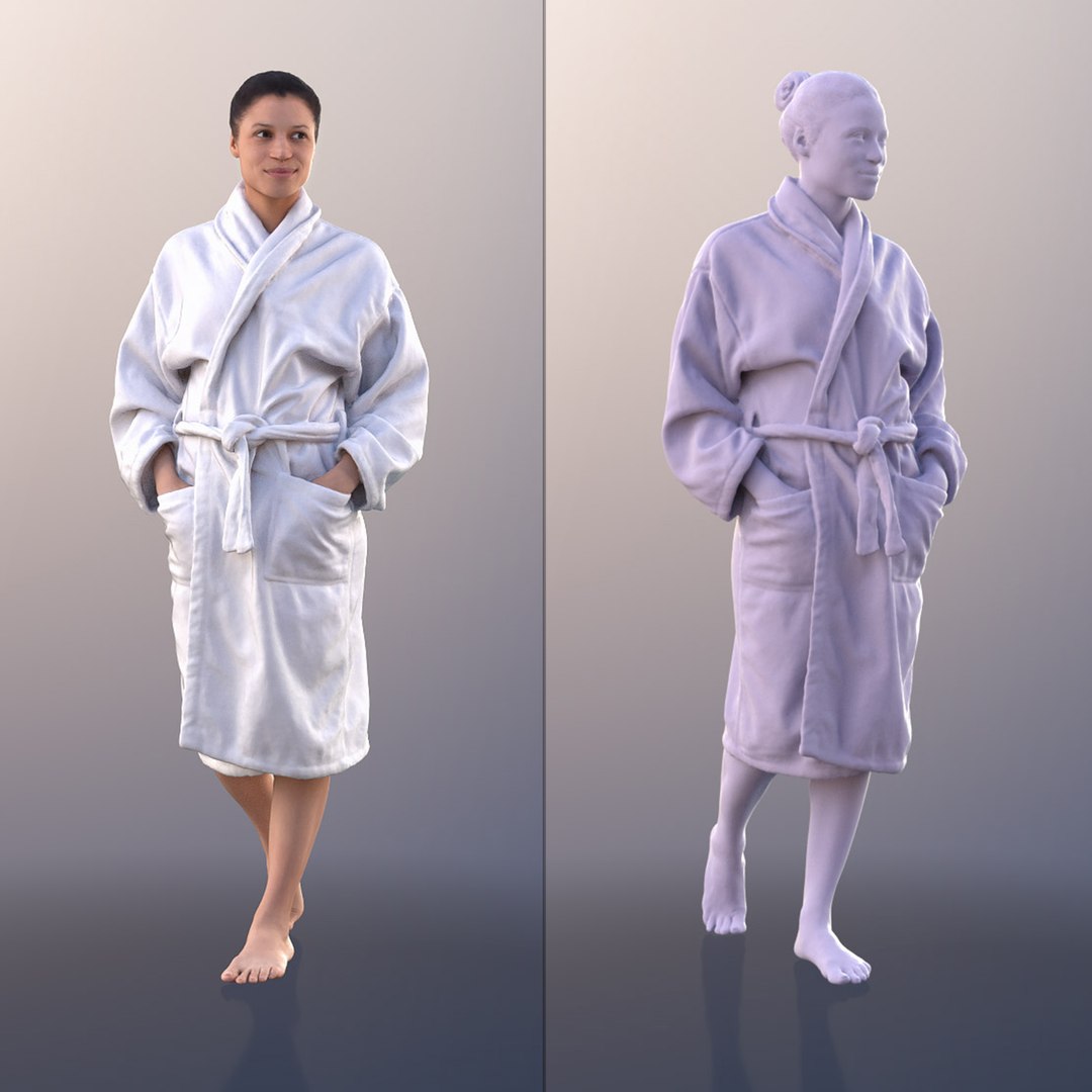 3D 10902 Diana - Woman Walking In Bathrobe model - TurboSquid 1793951