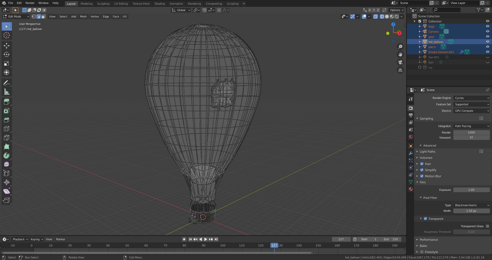 3D Model Hot Balloon - TurboSquid 1479284