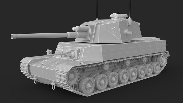 Tank Type 5 Chi-Ri Japan Clay Vray model - TurboSquid 1741001