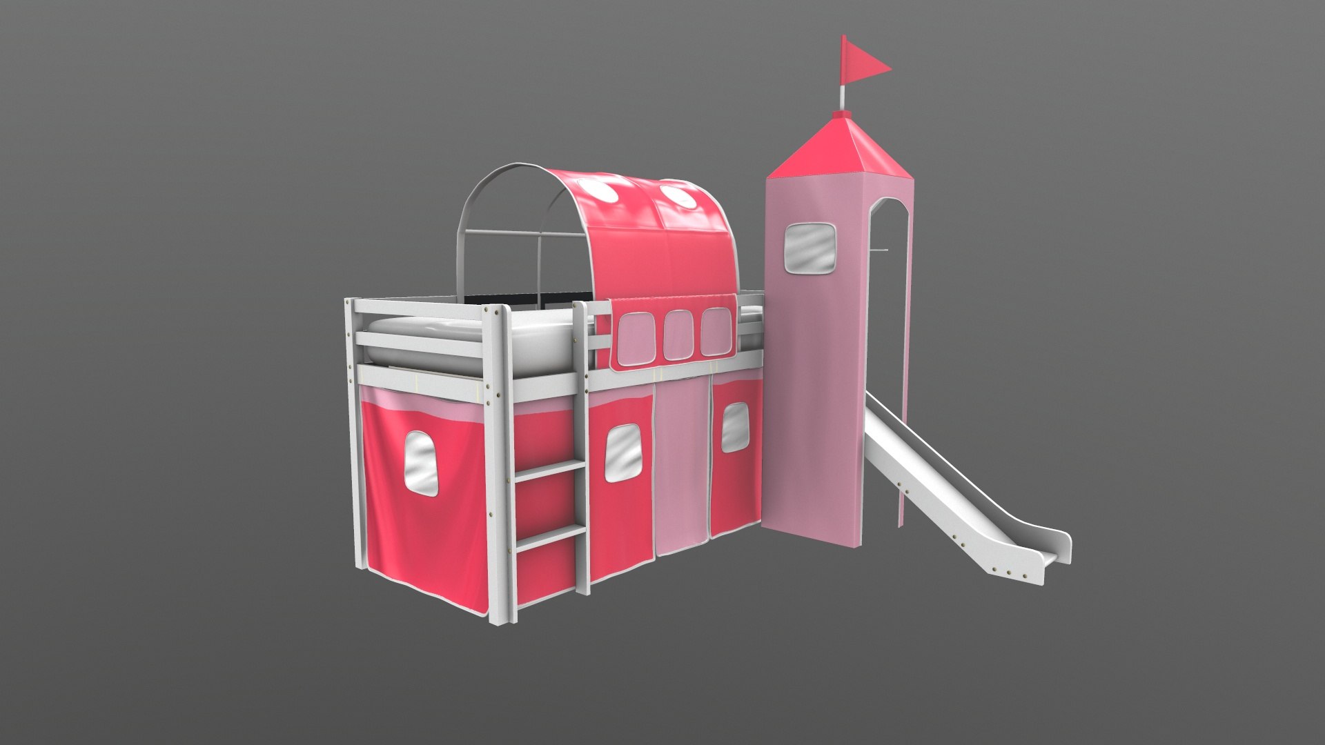 3D Children Loft Bed - TurboSquid 2153758