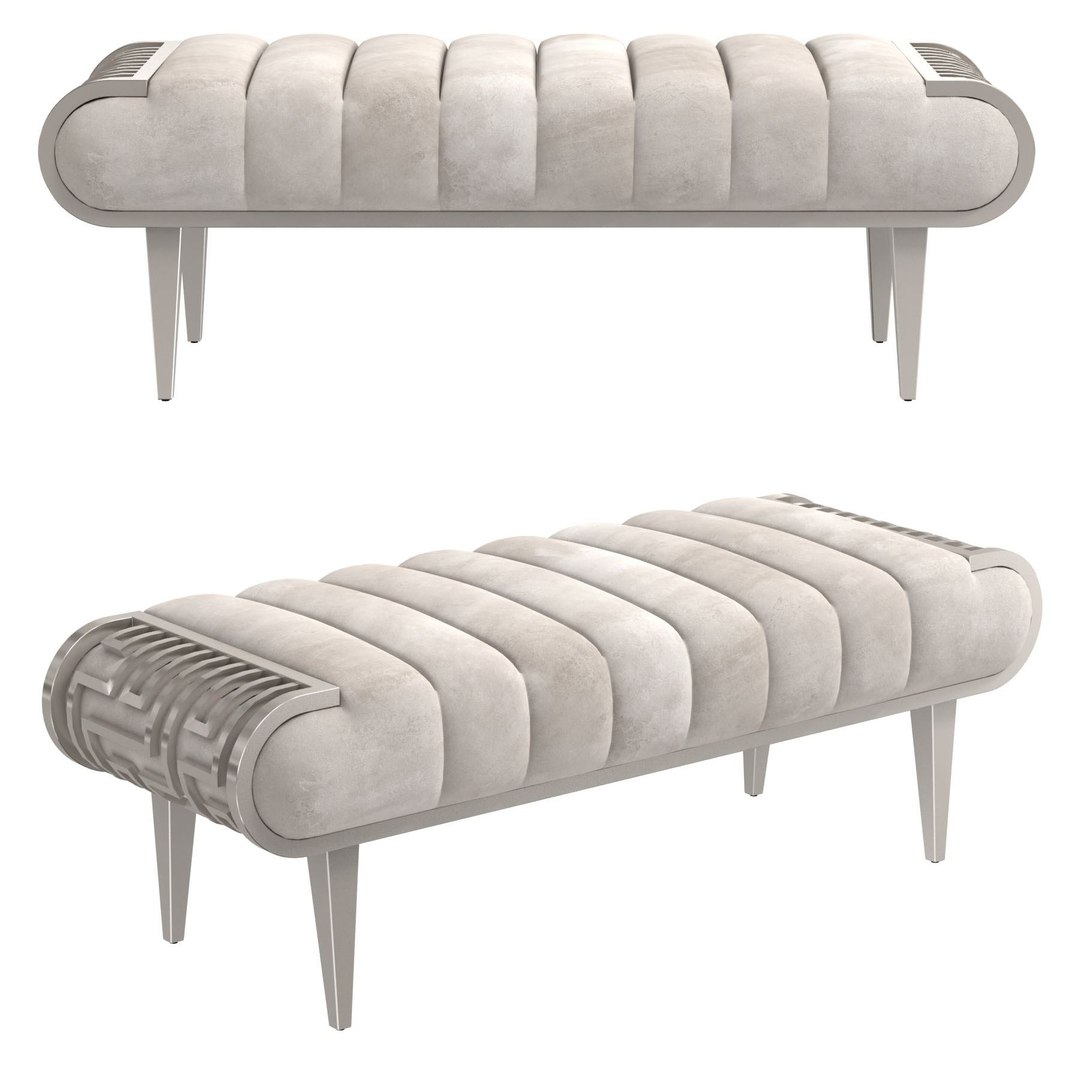 Michael Amini Roxbury park channel tufted bench 3D model - TurboSquid ...