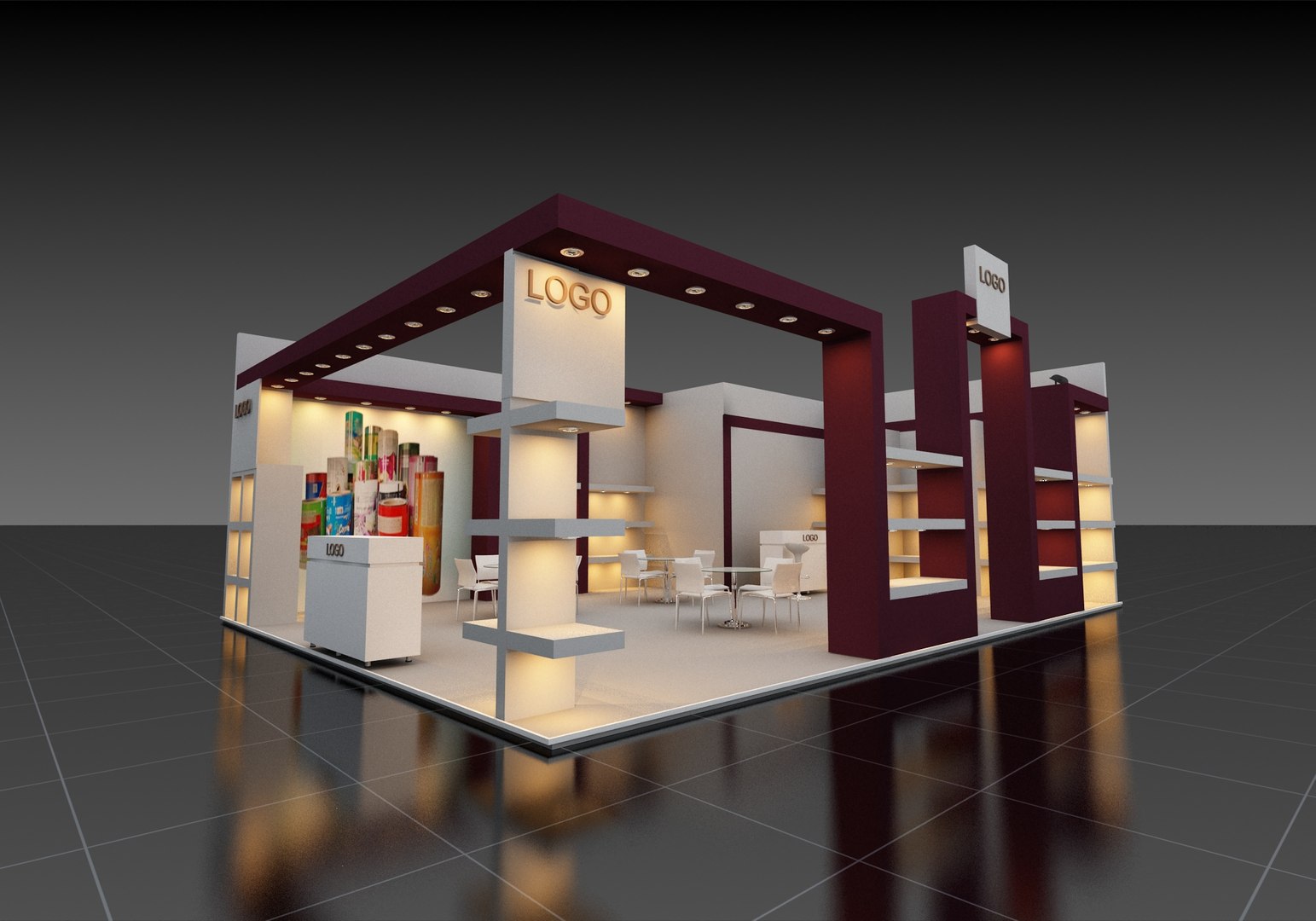 3D Exhibition Stand Model - TurboSquid 2024115