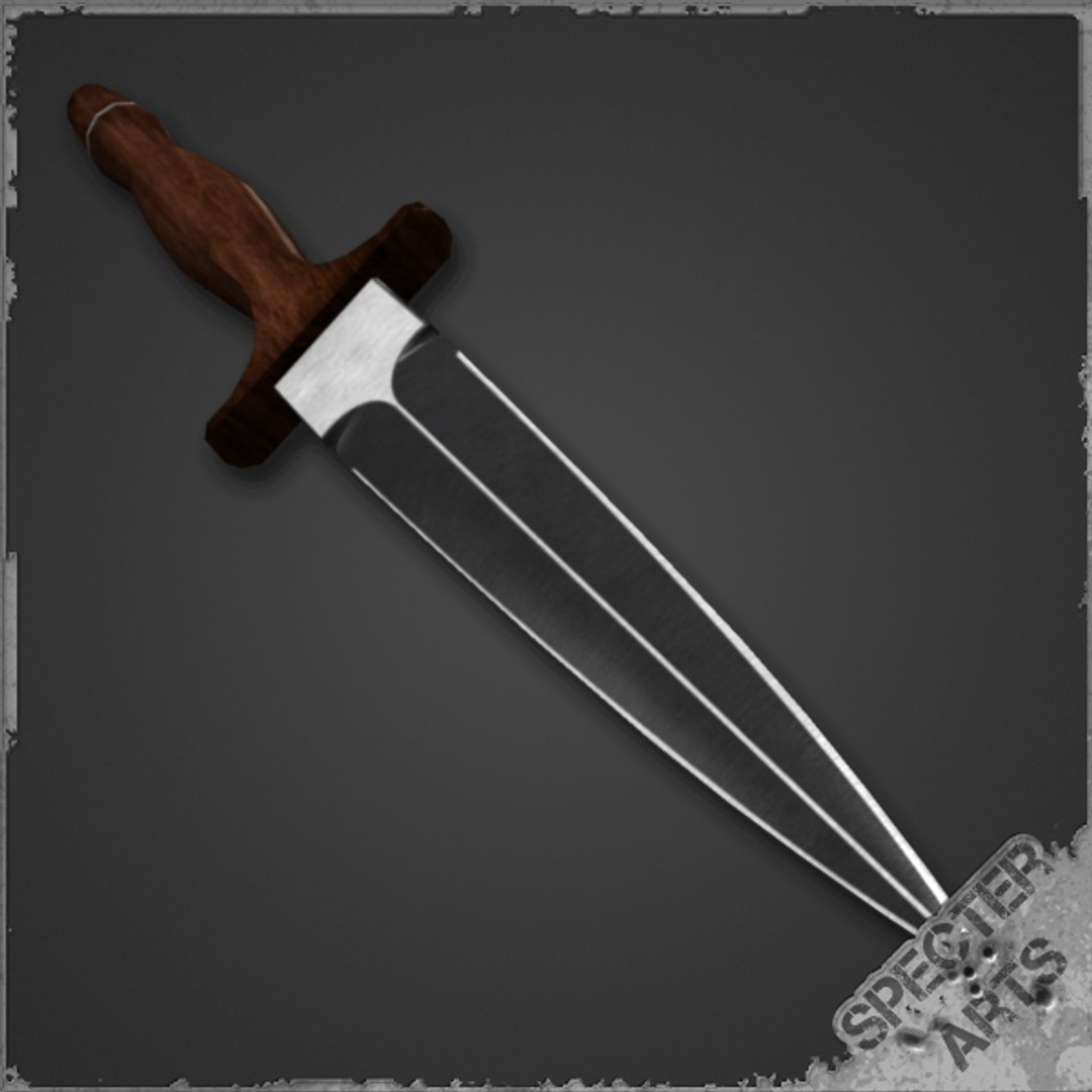 3ds Max Spear Point Dagger