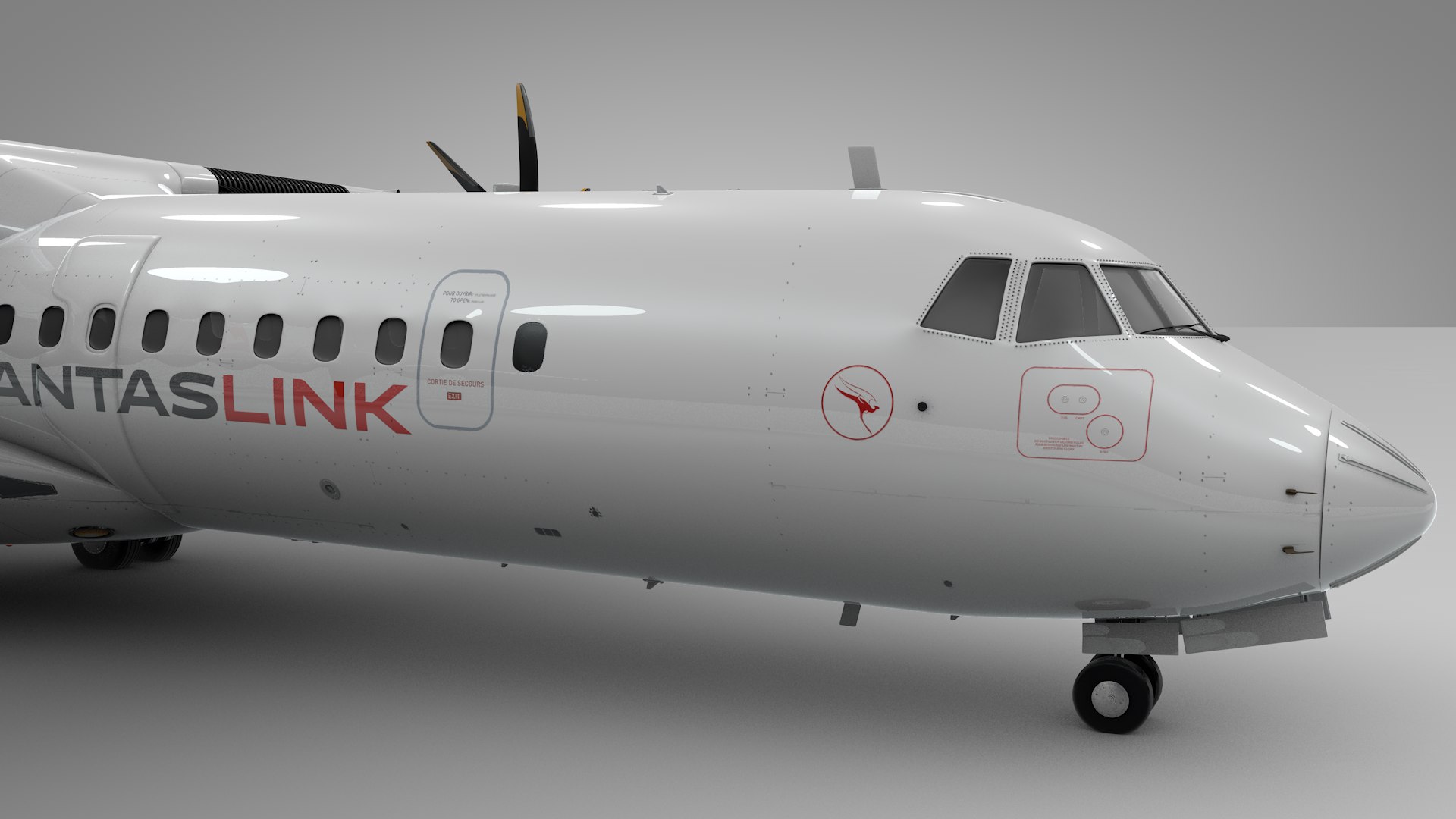 3D ATR 72 QANTAS LINK L1625 - TurboSquid 1867796