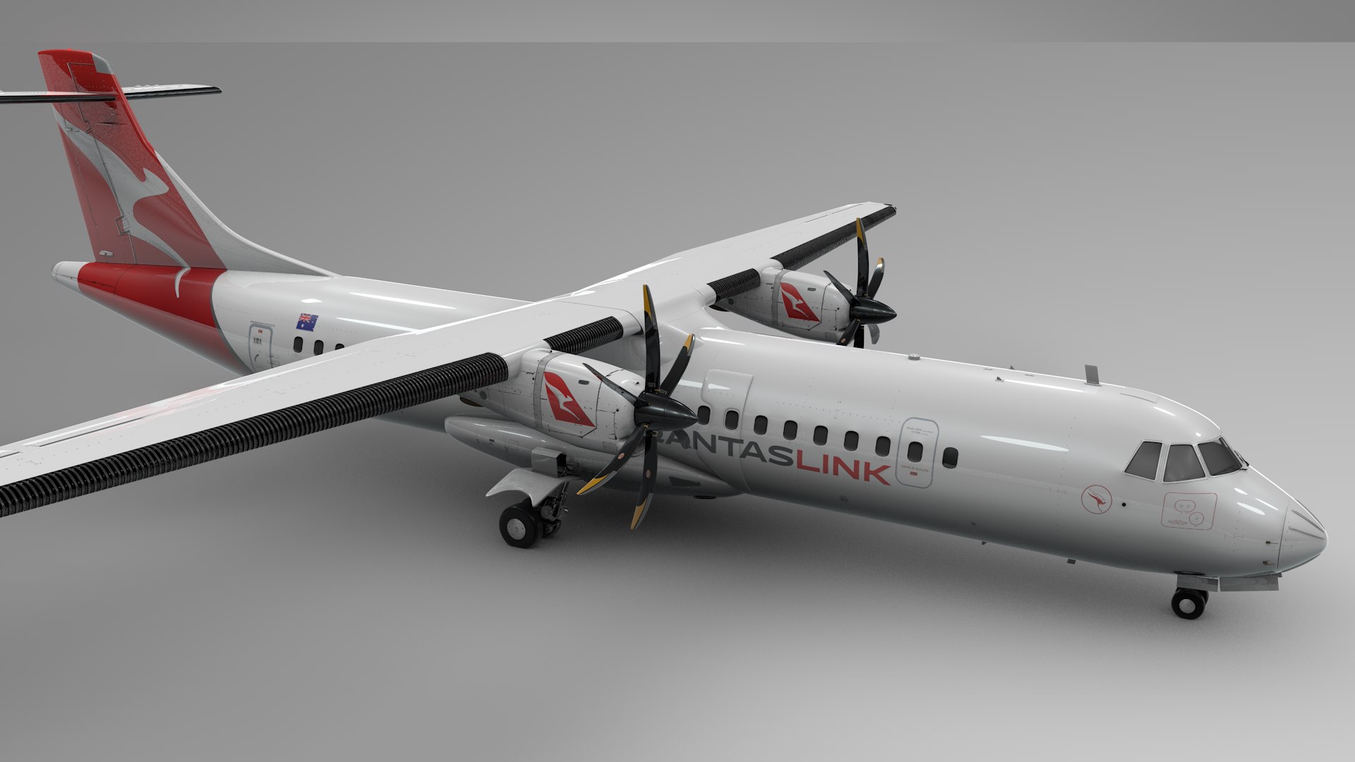 3D ATR 72 QANTAS LINK L1625 - TurboSquid 1867796