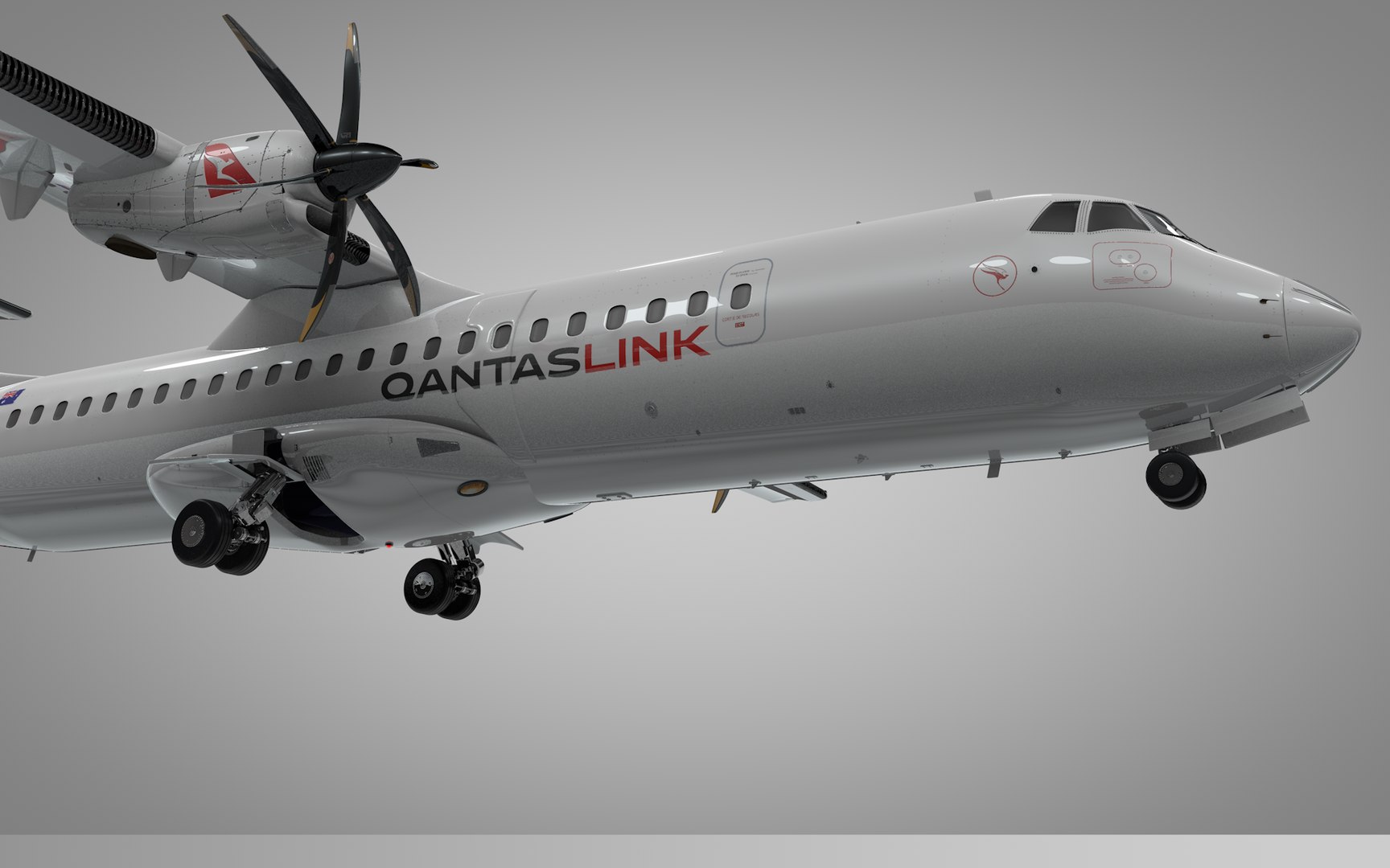 3D ATR 72 QANTAS LINK L1625 - TurboSquid 1867796