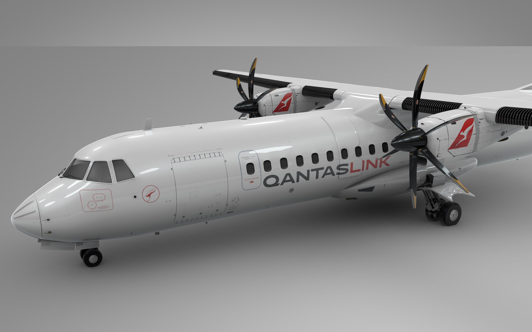 3D ATR 72 QANTAS LINK L1625 - TurboSquid 1867796