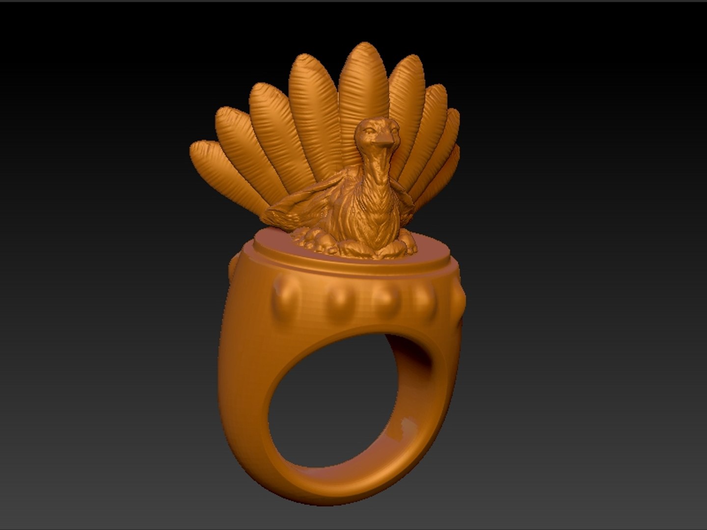 3d Model Turkey Ring Thanksgiving
