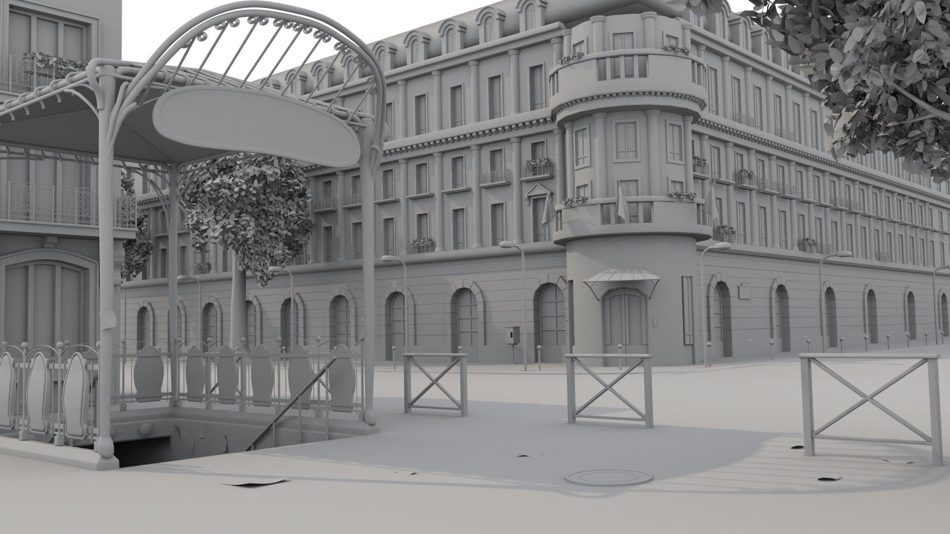 3D Paris Town Metro Station Model - TurboSquid 1819079