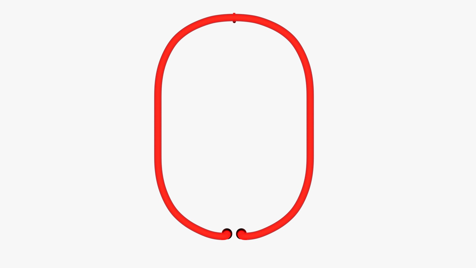 Neon Red Alphabet O model - TurboSquid 2151179