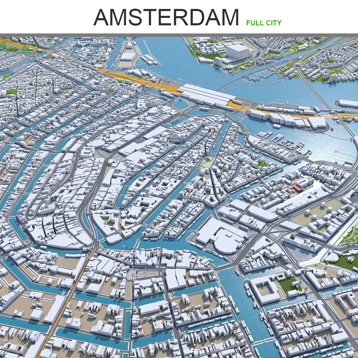 modelo 3d Ciudad de Amsterdam en Holanda - TurboSquid 1538247