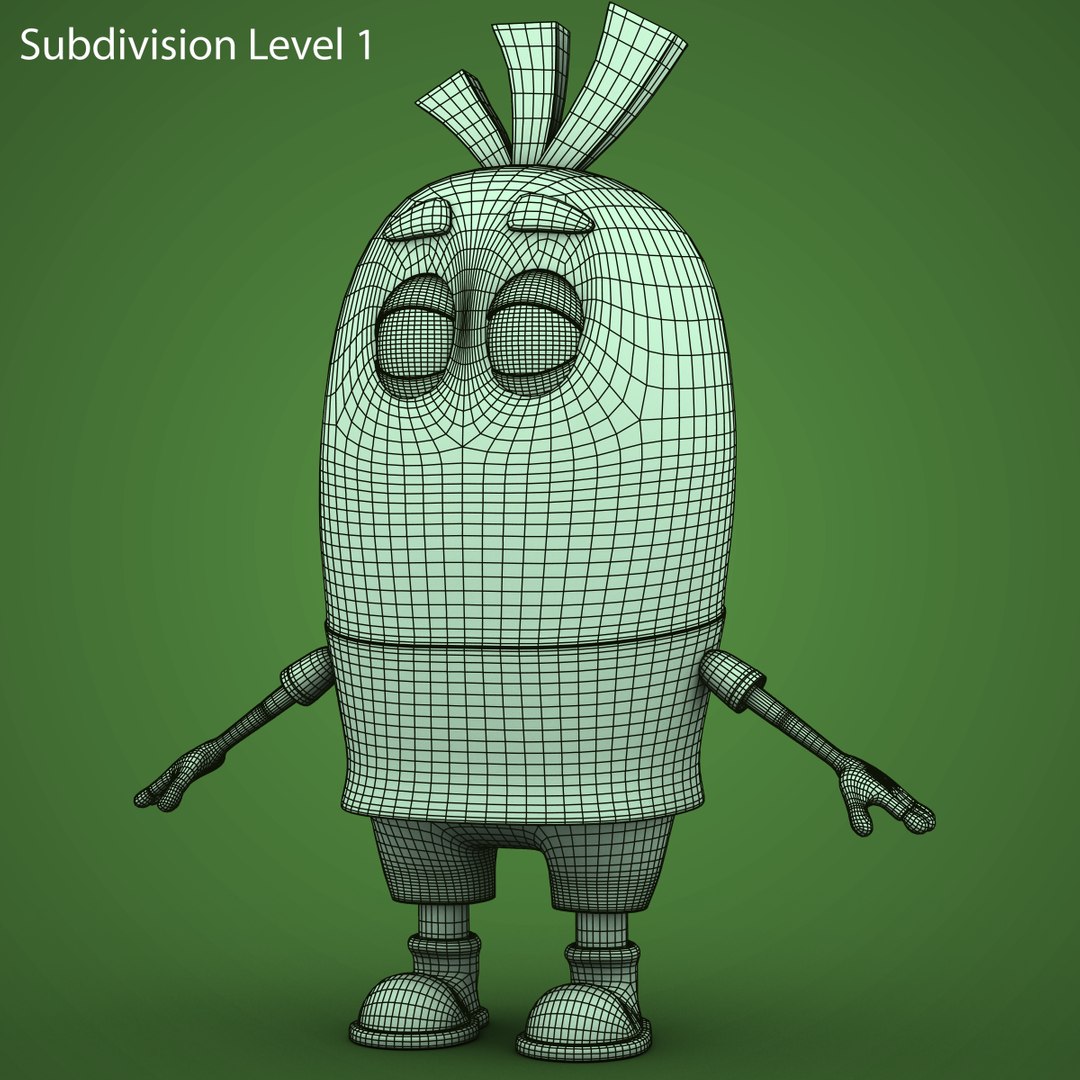 Low-poly Non Rigged Bean 3d Model