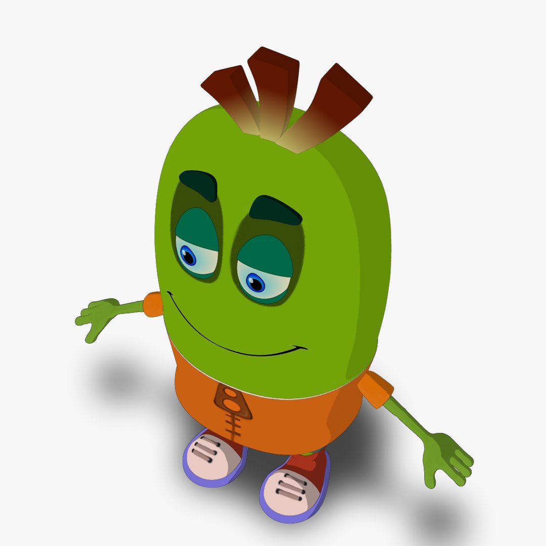 Low-poly Non Rigged Bean 3d Model