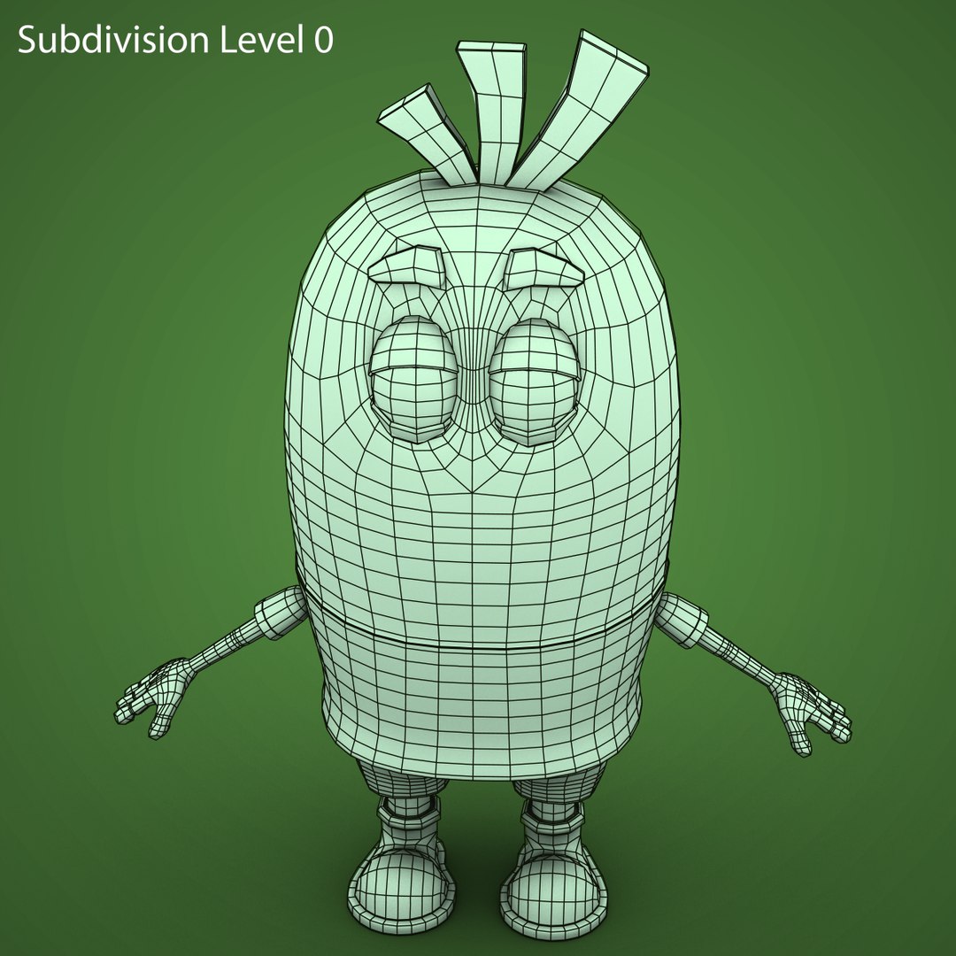 Low-poly Non Rigged Bean 3d Model