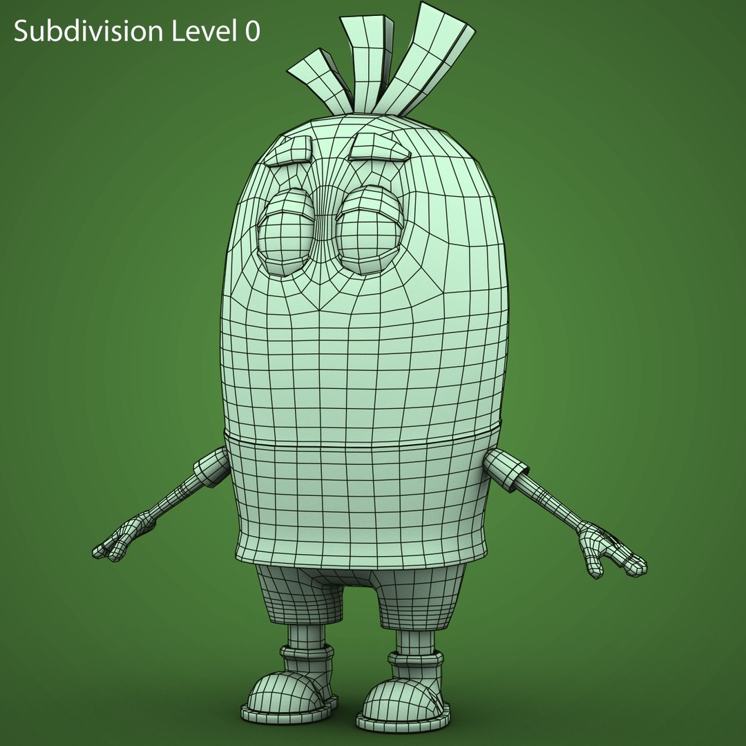 Low-poly Non Rigged Bean 3d Model