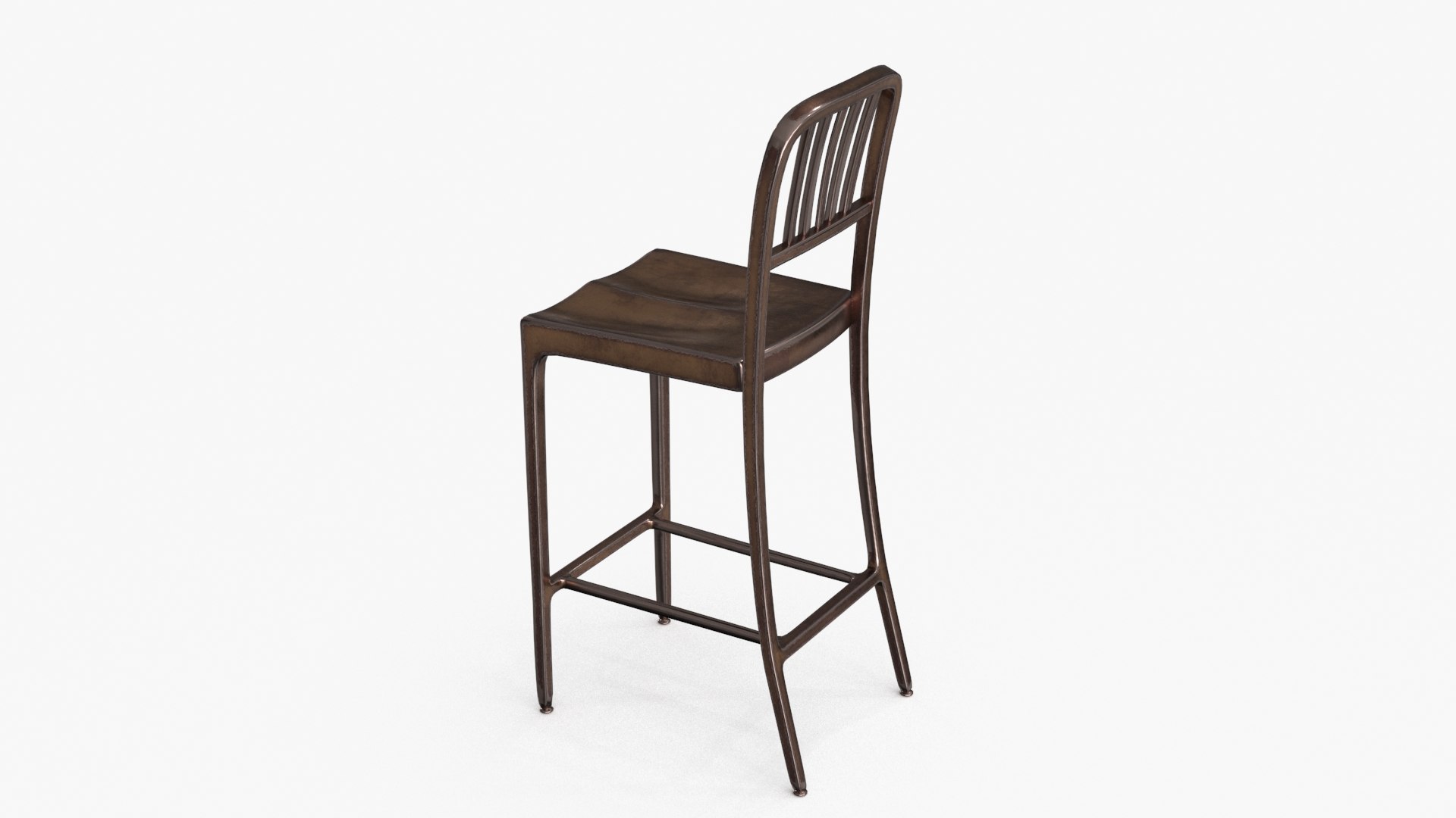 3D Cafe Bar Stool Vintage Cooper Model - TurboSquid 2211189