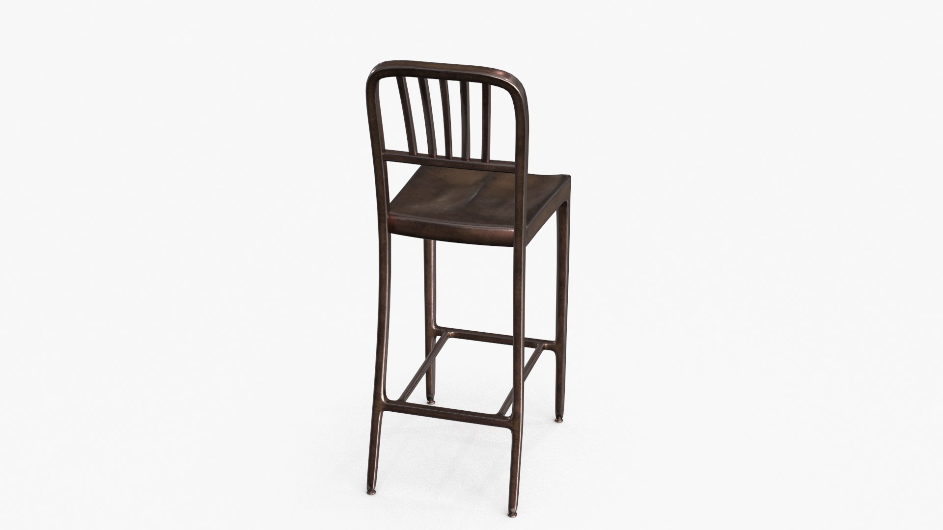 3D Cafe Bar Stool Vintage Cooper Model - TurboSquid 2211189