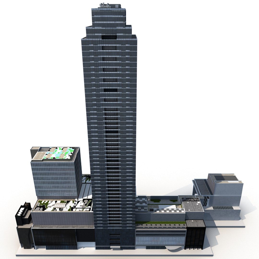 low-poly museum modern art 3d model