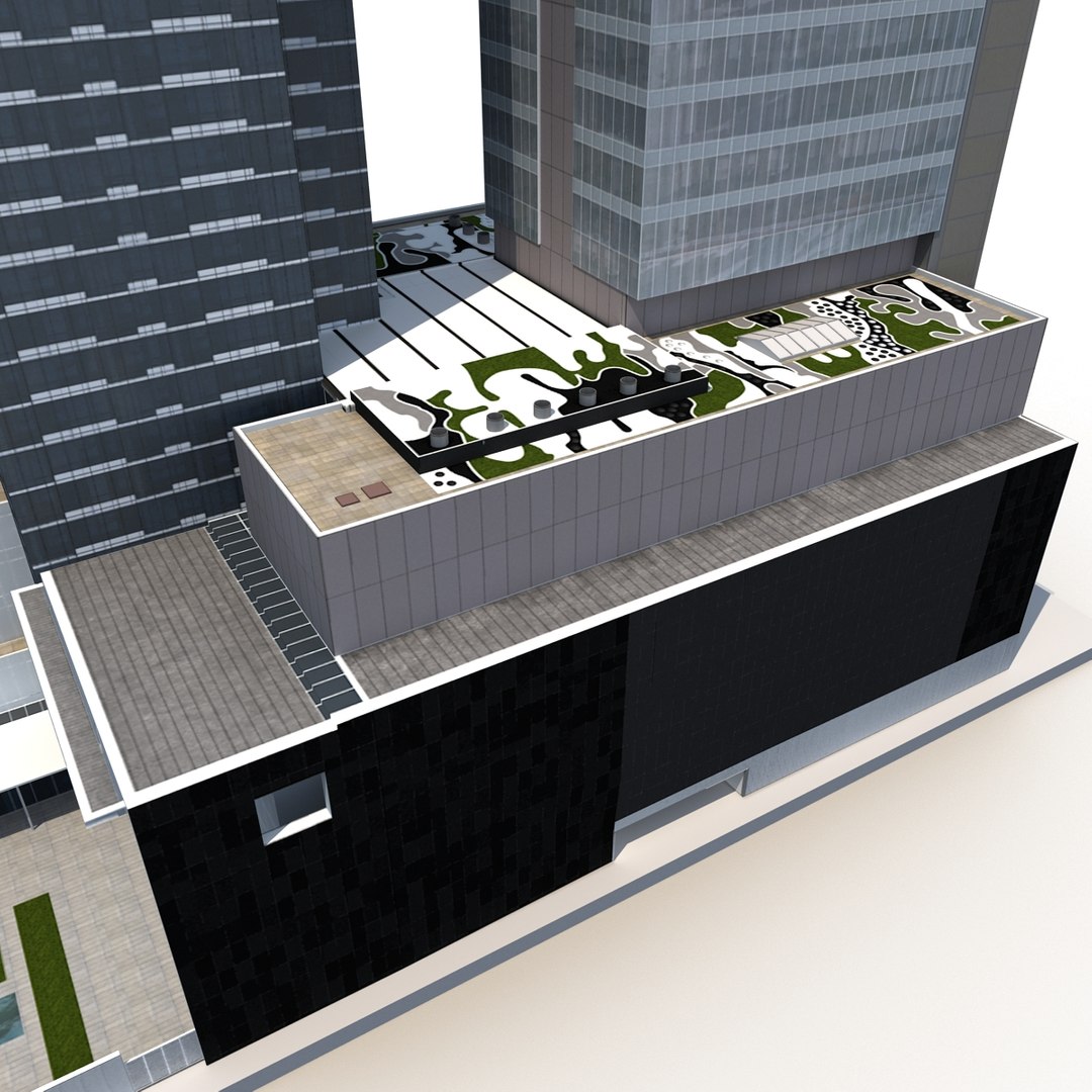 low-poly museum modern art 3d model