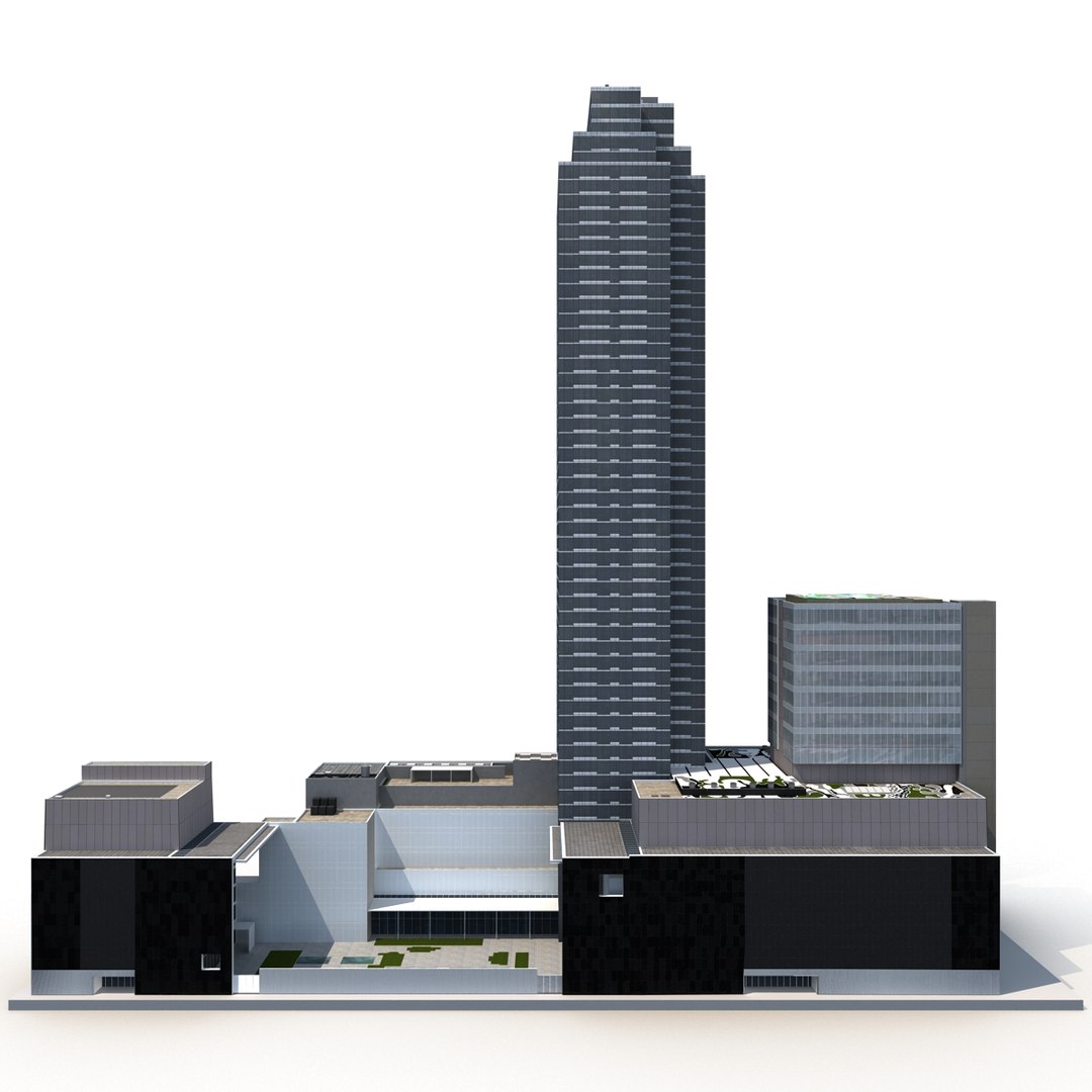 low-poly museum modern art 3d model