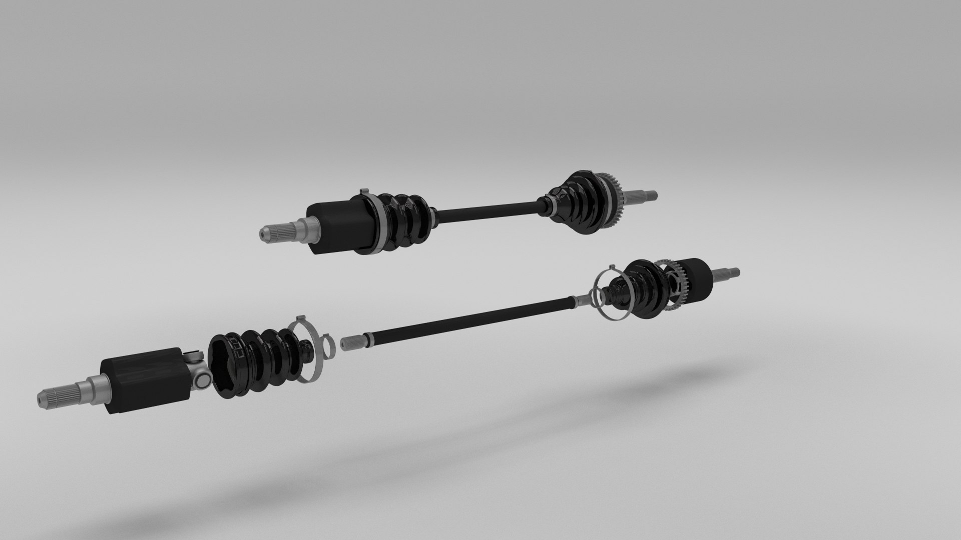 Exploded Half Axle 3d Model