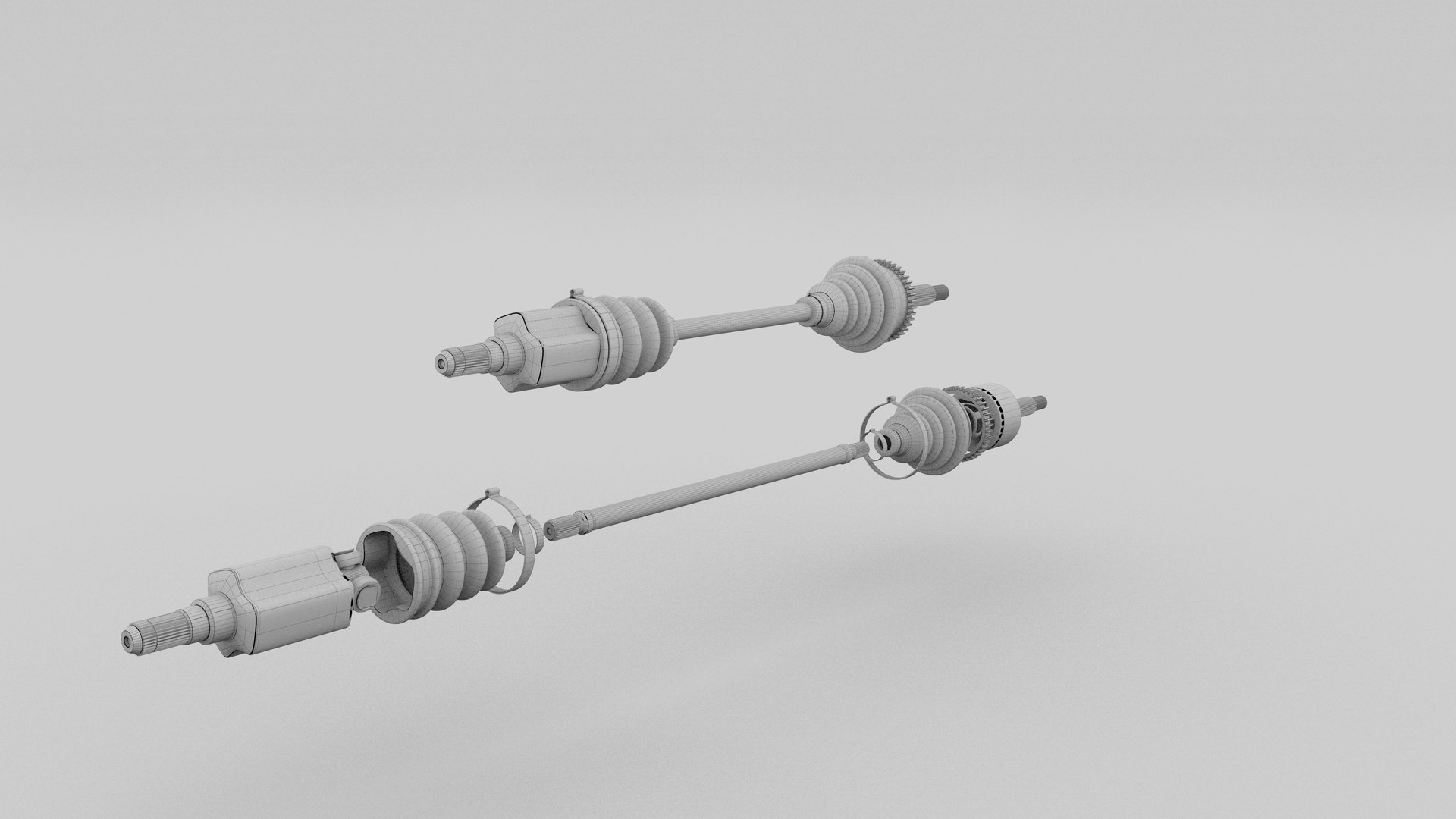 Exploded Half Axle 3d Model