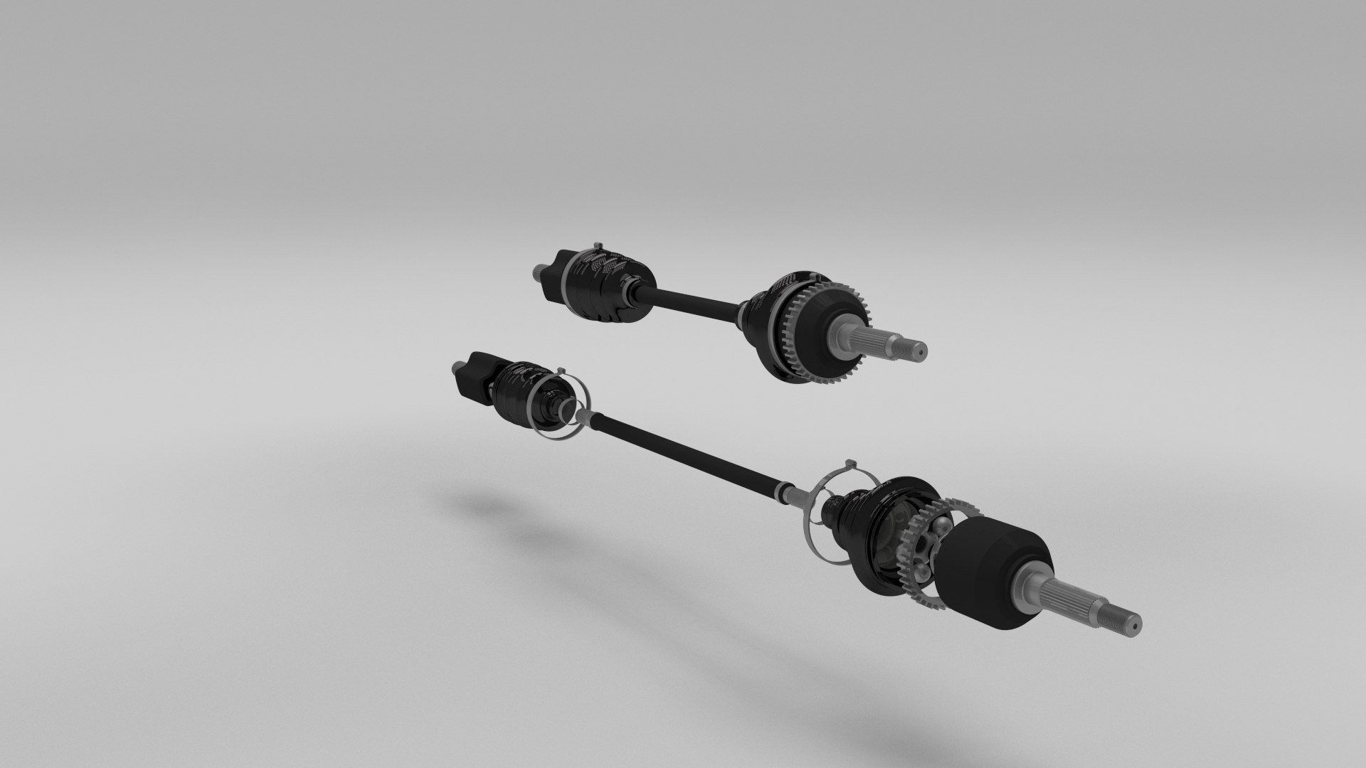 Exploded Half Axle 3d Model