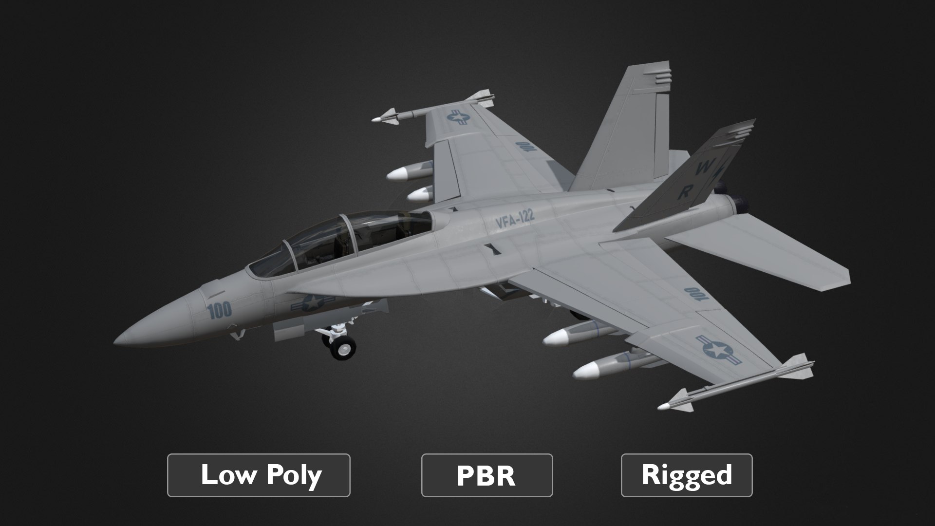 3D F-18 Super Hornet Jet Model - TurboSquid 1408179
