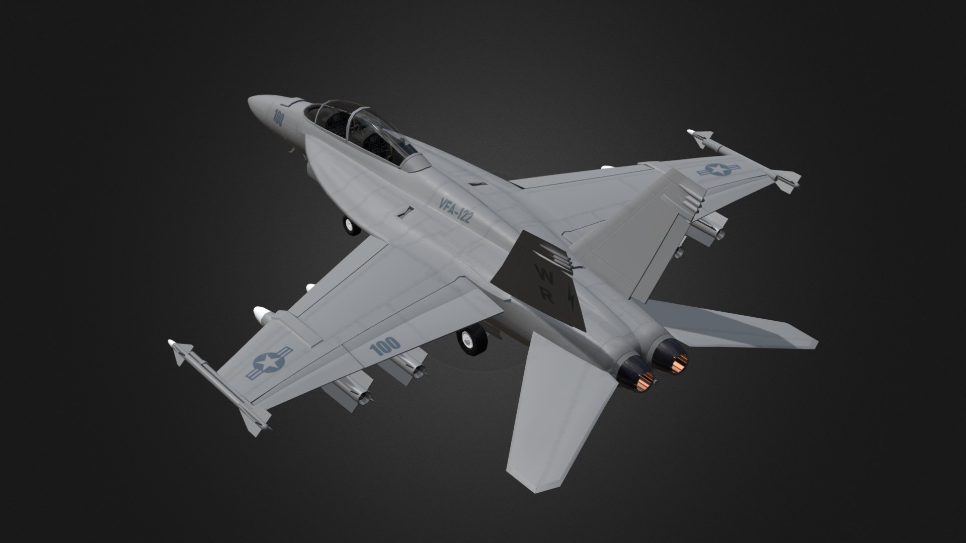 3D F-18 Super Hornet Jet Model - TurboSquid 1408179