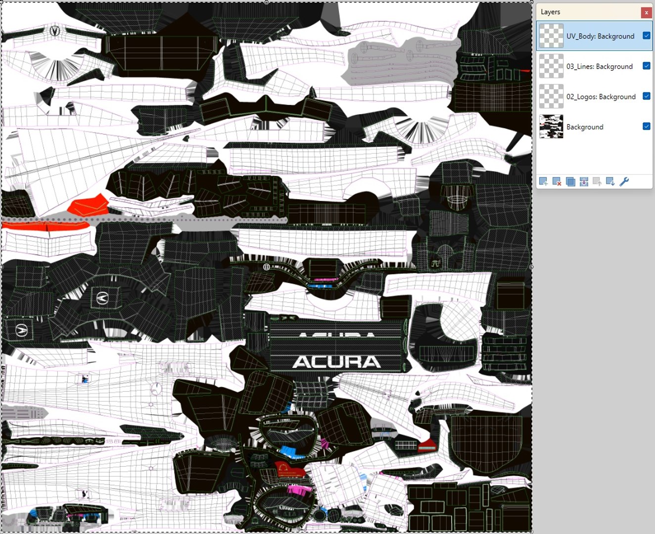 3D Acura ARX-06 LMDh Hypercar Season 2023 White Mockup - TurboSquid 2105248