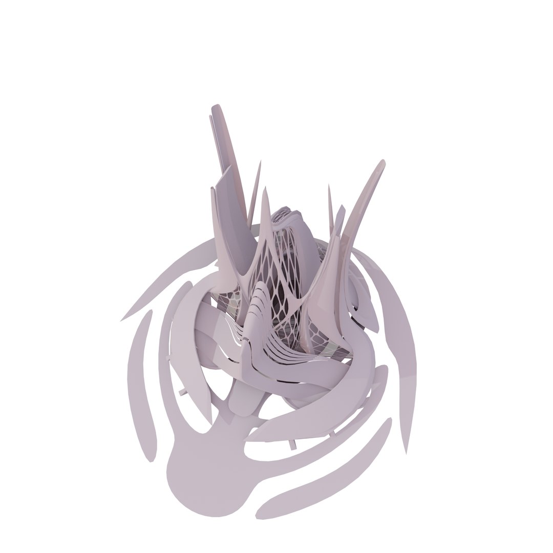 3D Future Building Futuristic Expo Center Building Sci Fi Model ...