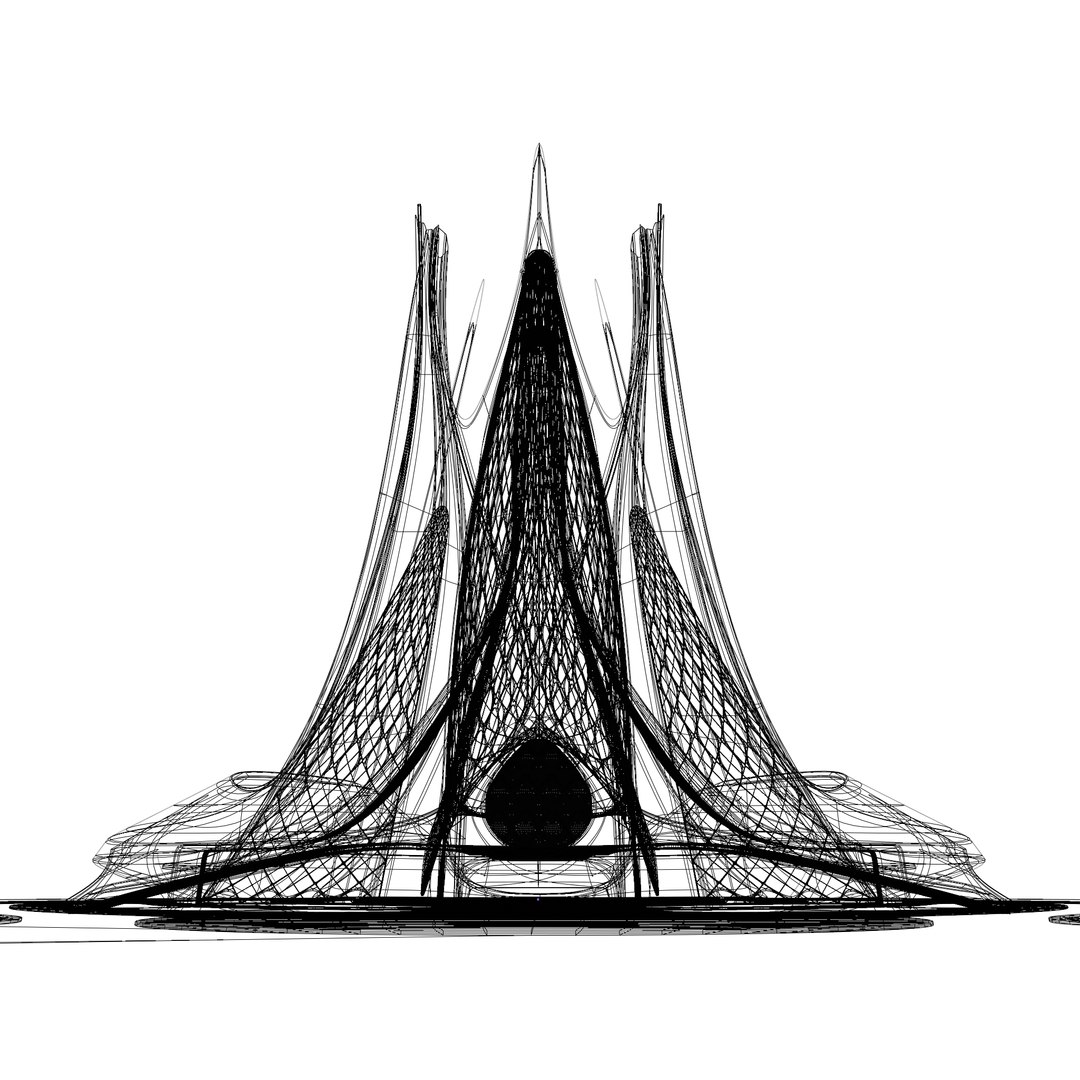 3D Future Building Futuristic Expo Center Building Sci Fi Model ...