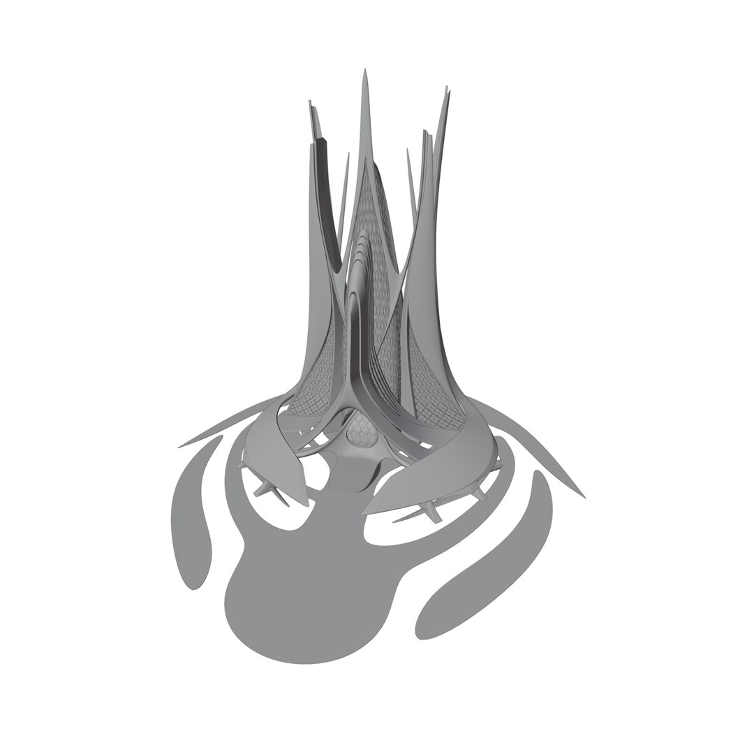 3D Future Building Futuristic Expo Center Building Sci Fi Model ...