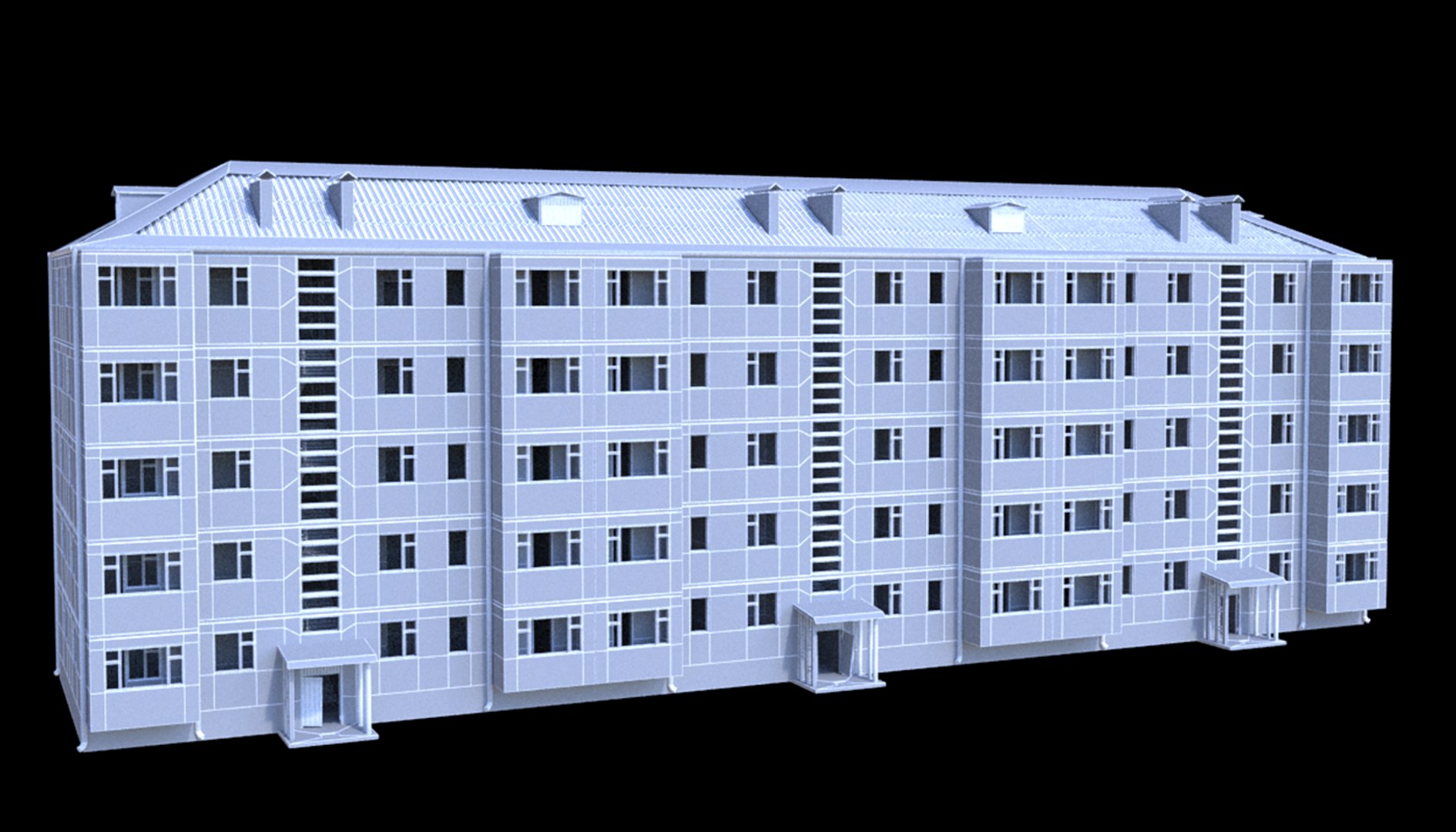 Soviet Building 3D Model - TurboSquid 1405264