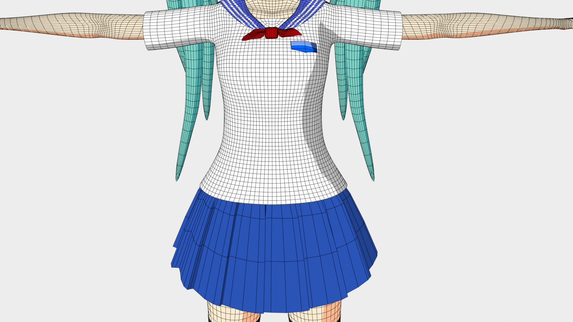 Hatsune Miku Low-poly 3D Model - TurboSquid 2211405