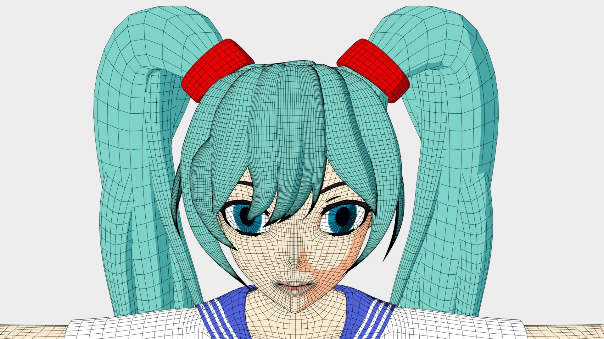 Hatsune Miku Low-poly 3D Model - TurboSquid 2211405