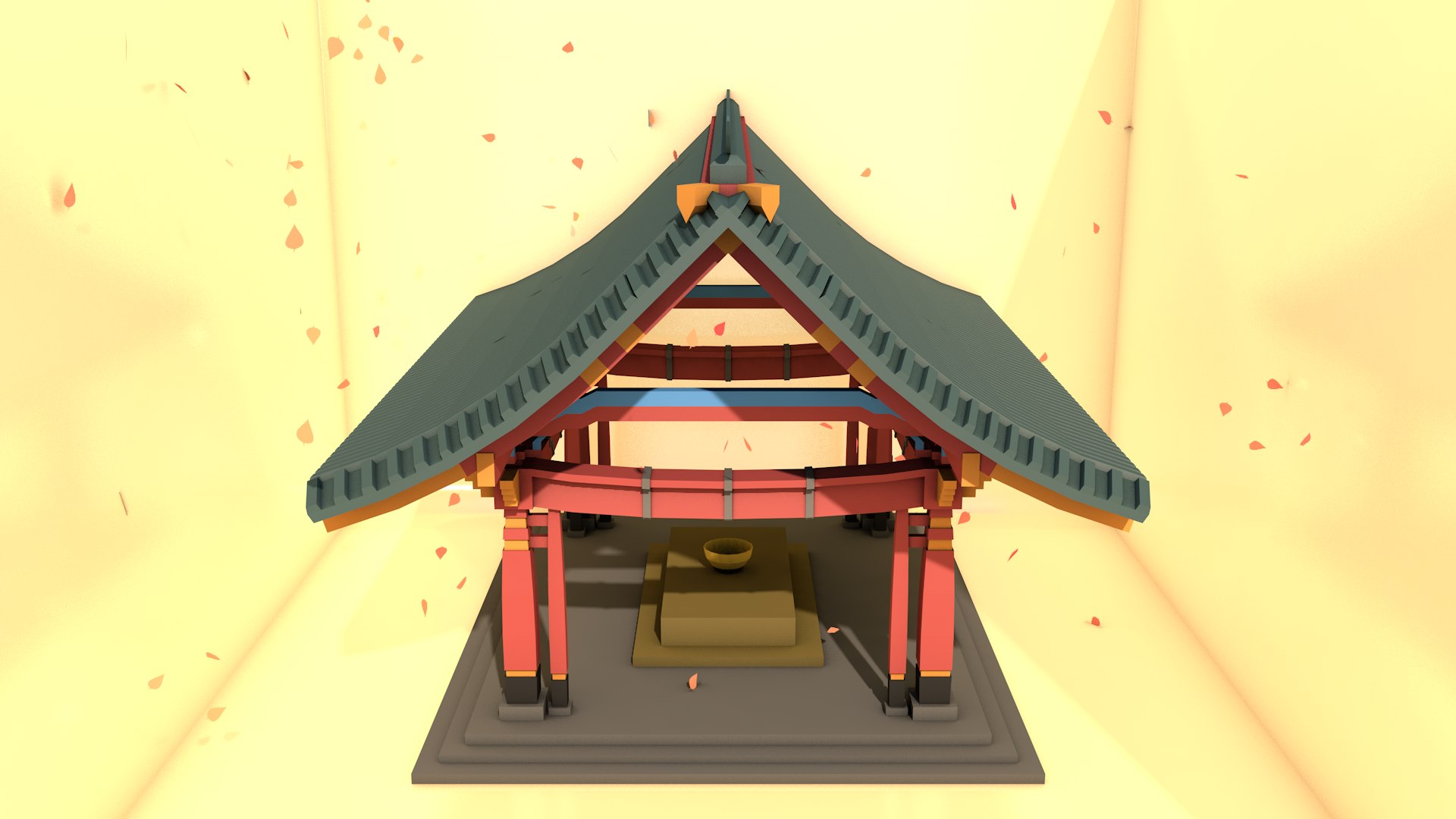 Stylized Low Poly Japanese Shrine Model - TurboSquid 2131224