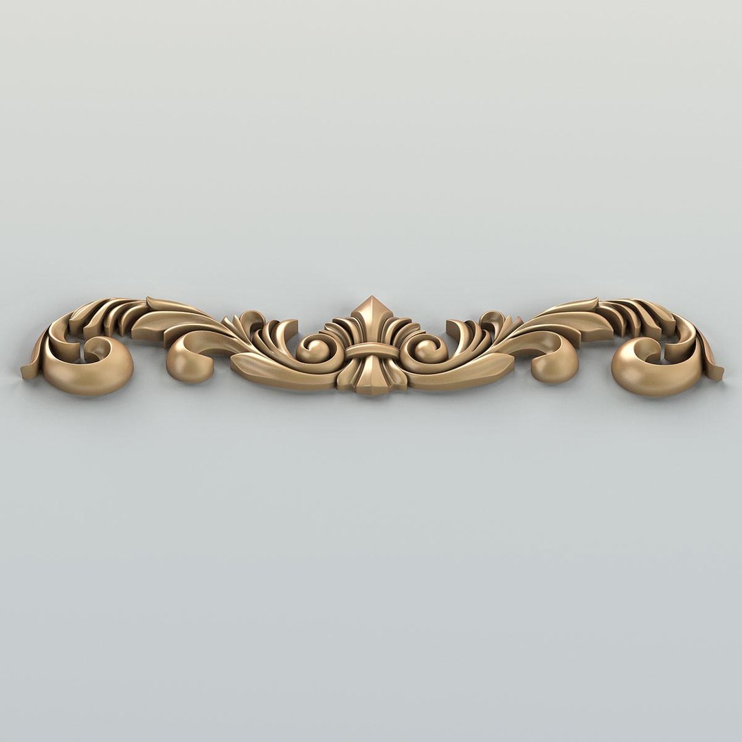3D Carved Horizontal Decor Model - TurboSquid 1281784