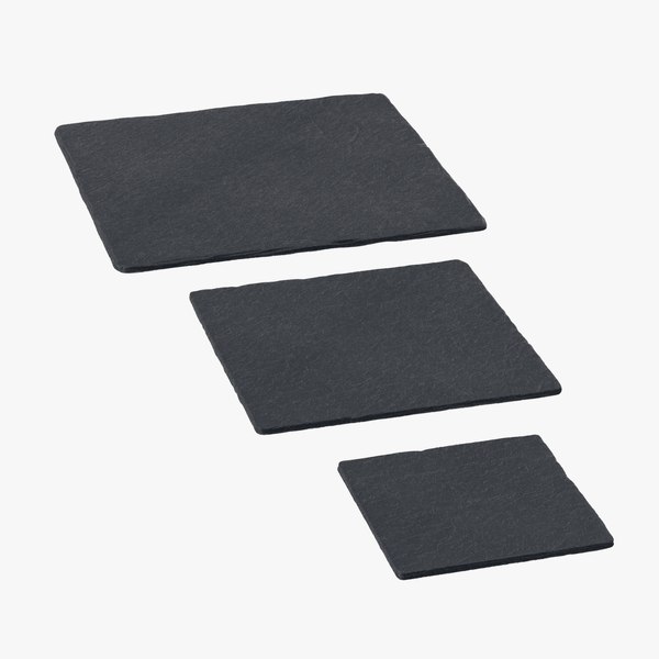3d slate rectangular plates model