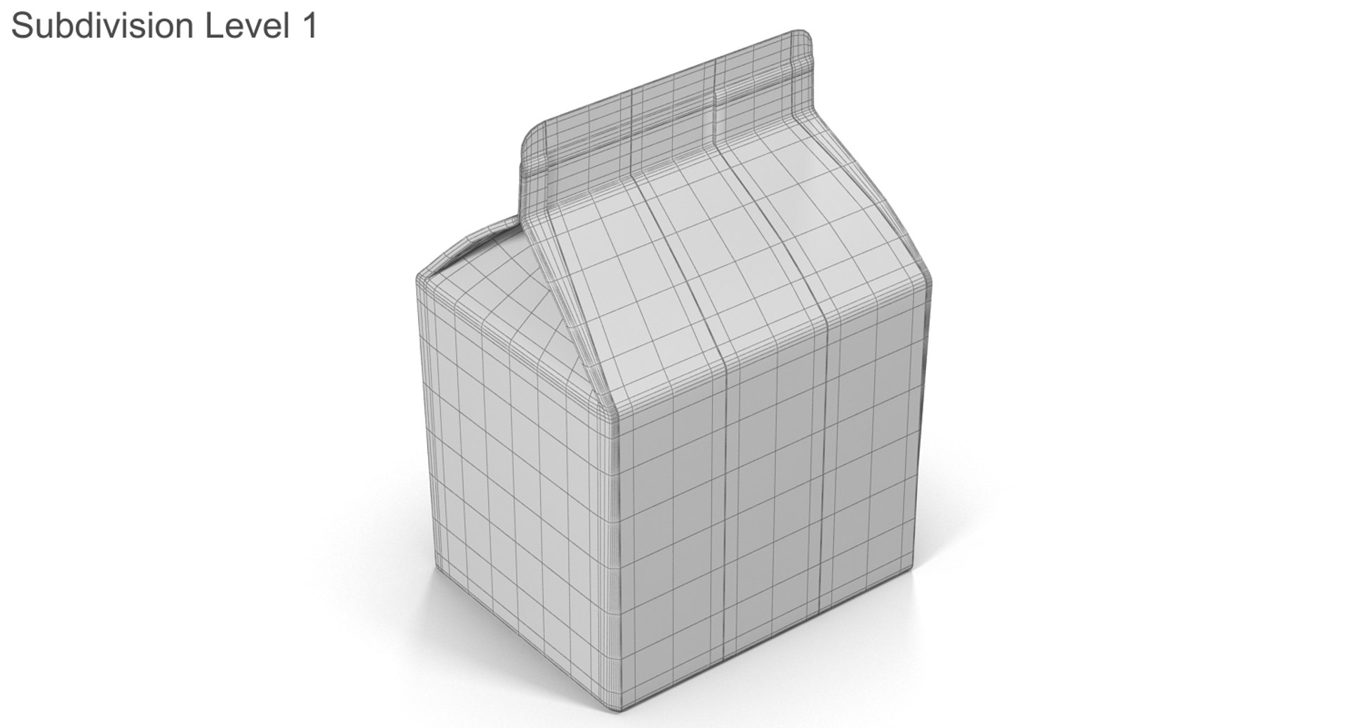 3d milk packaging 1 model