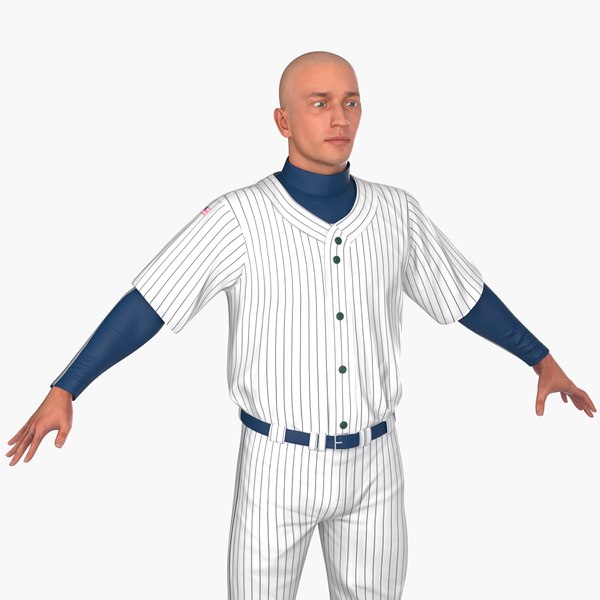 3d model of baseball player generic 5