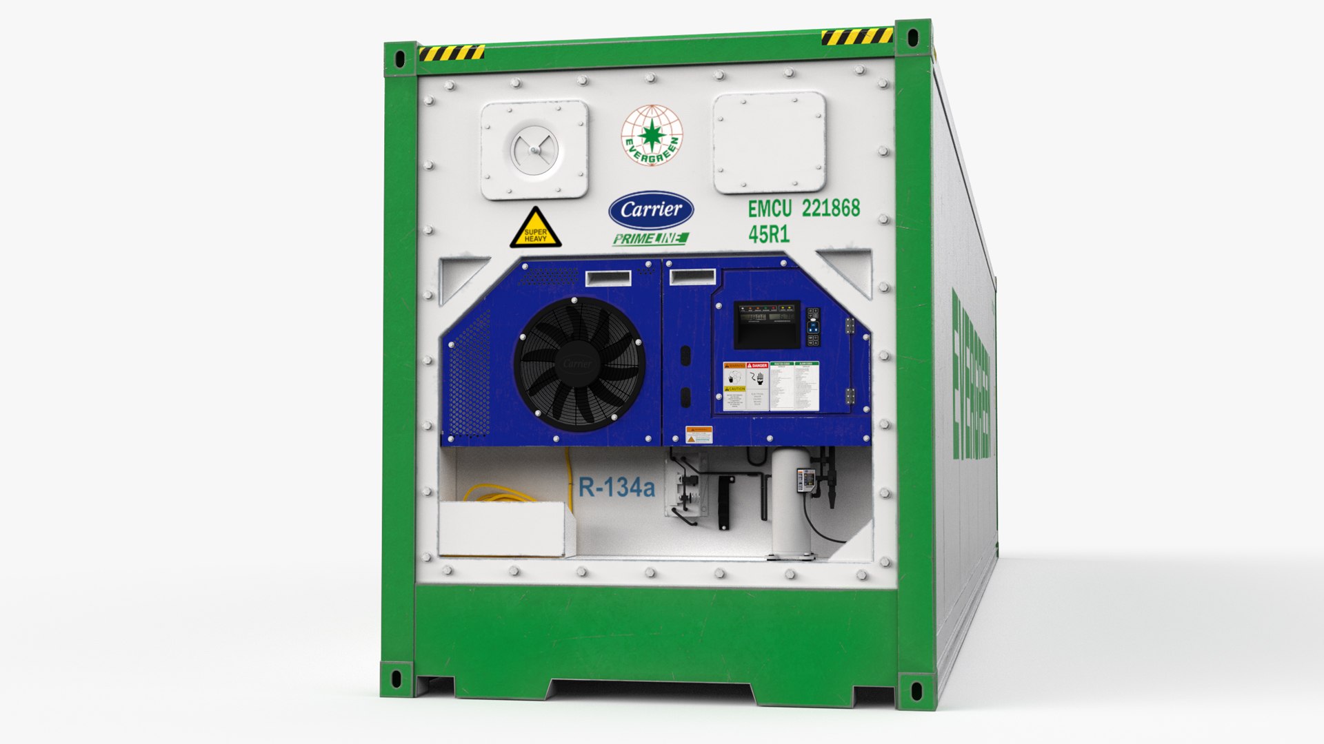 3D 40feet EVERGREEN Container Reefer CARRIER - TurboSquid 2144389