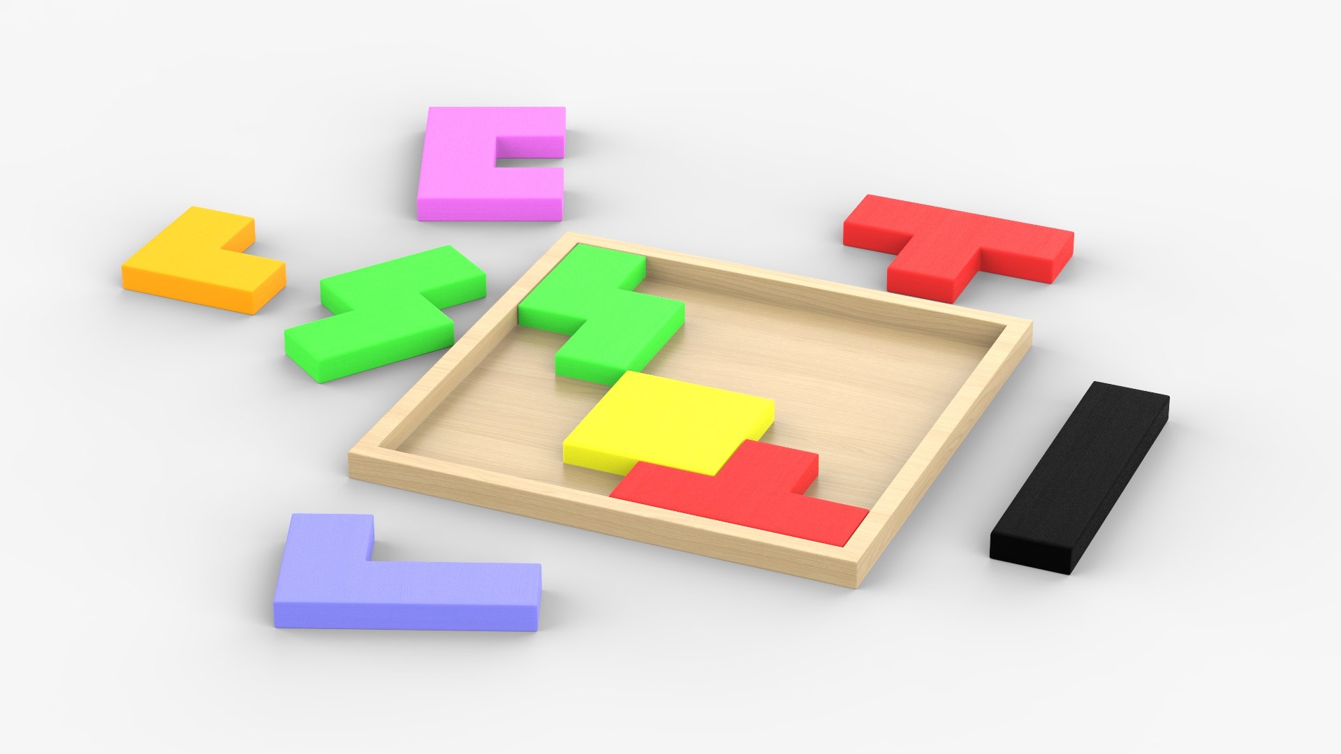 3D Tetris Wood Game - TurboSquid 1988895