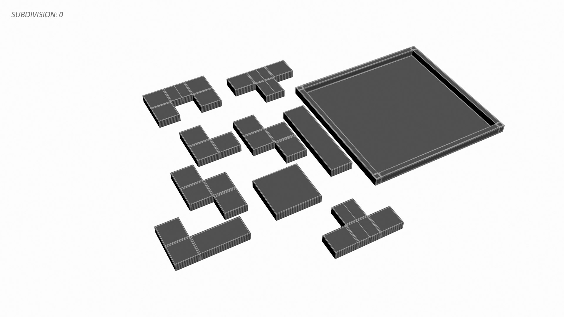 3D Tetris Wood Game - TurboSquid 1988895