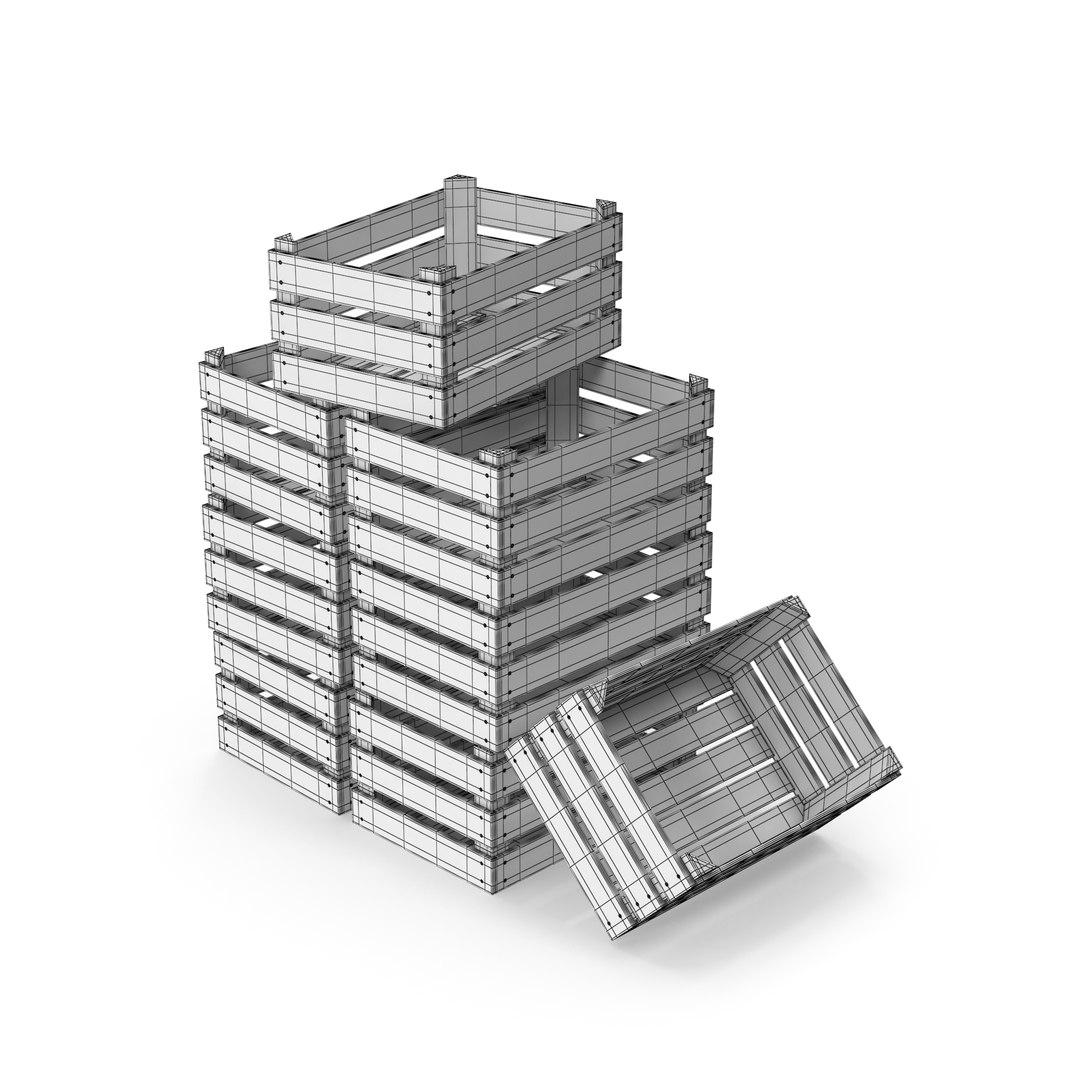 Stack Of Wooden Crates 3D - TurboSquid 2121342